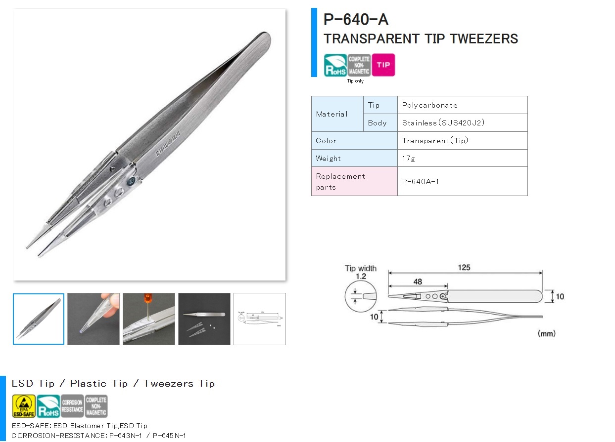 Ichiban Precision Sdn Bhd - Hozan - Hozan Transparent Tip Tweezers